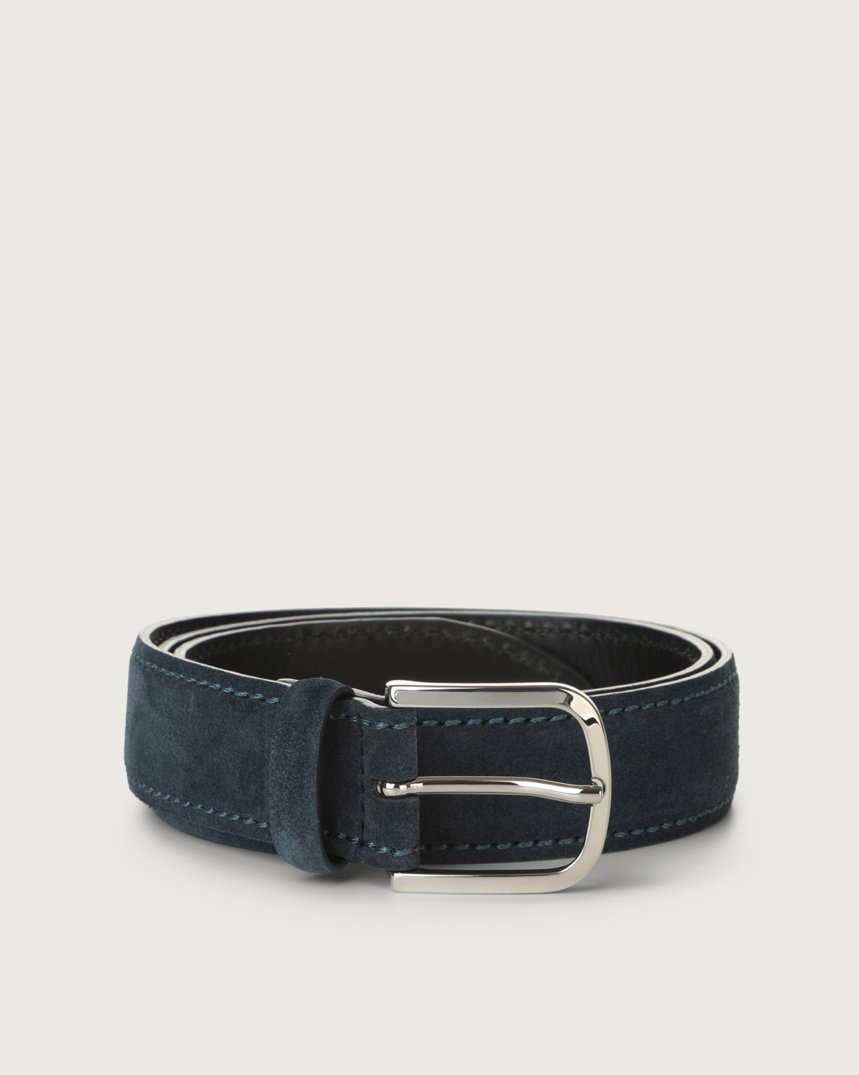 ORCIANI Amalfi classic suede belt. , color Deep blue