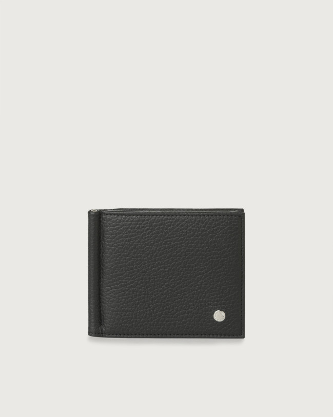 ORCIANI Micron leather clip wallet with coin purse and RFID protection ...