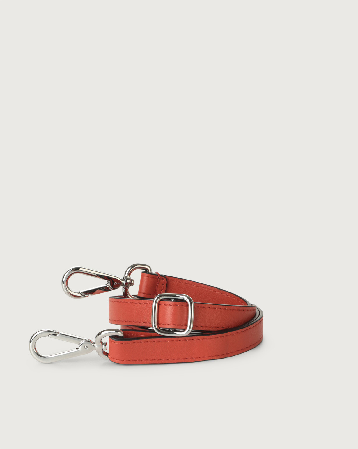 ORCIANI Sveva Madlen Small leather handbag with strap, color Orange