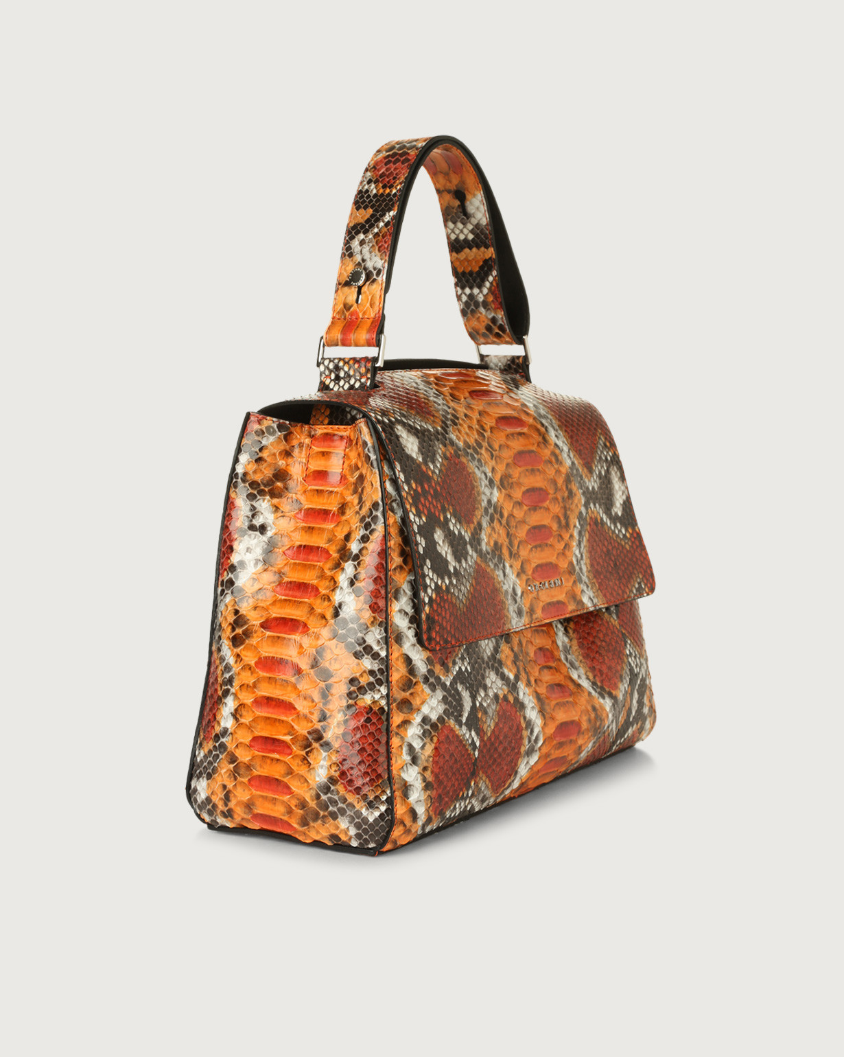 ORCIANI. Sveva Naponos medium python leather shoulder bag with strap ...