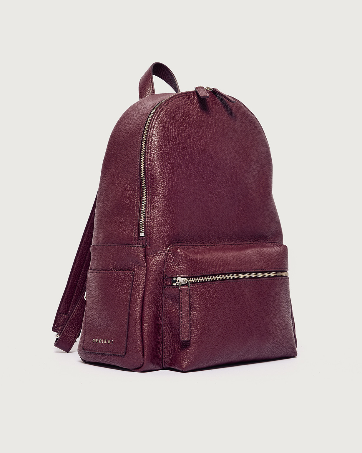 ORCIANI Laio Micron Leather Backpack, color Bordeaux
