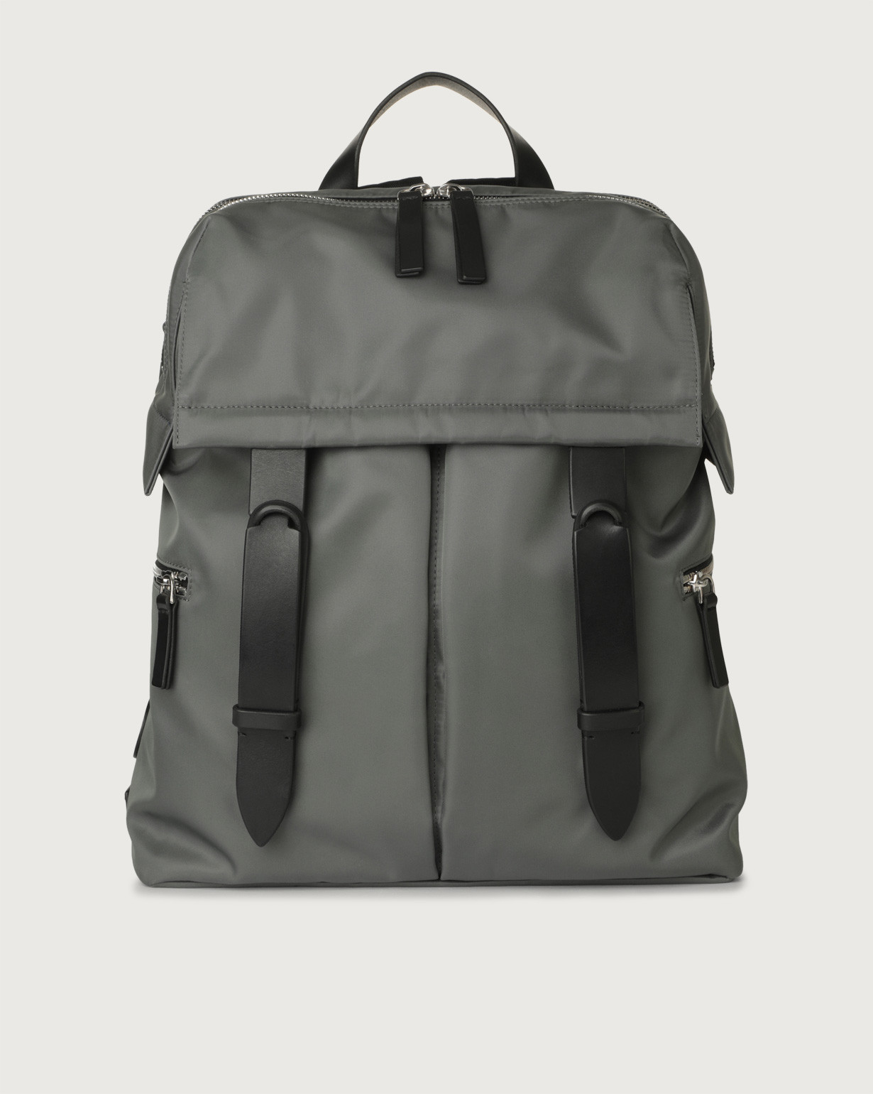 ORCIANI Nobuckle Planet backpack in eco-nylon, color Grey