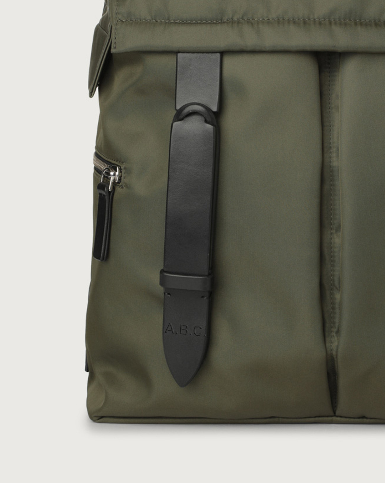 ORCIANI Nobuckle Planet backpack in eco-nylon, color Green