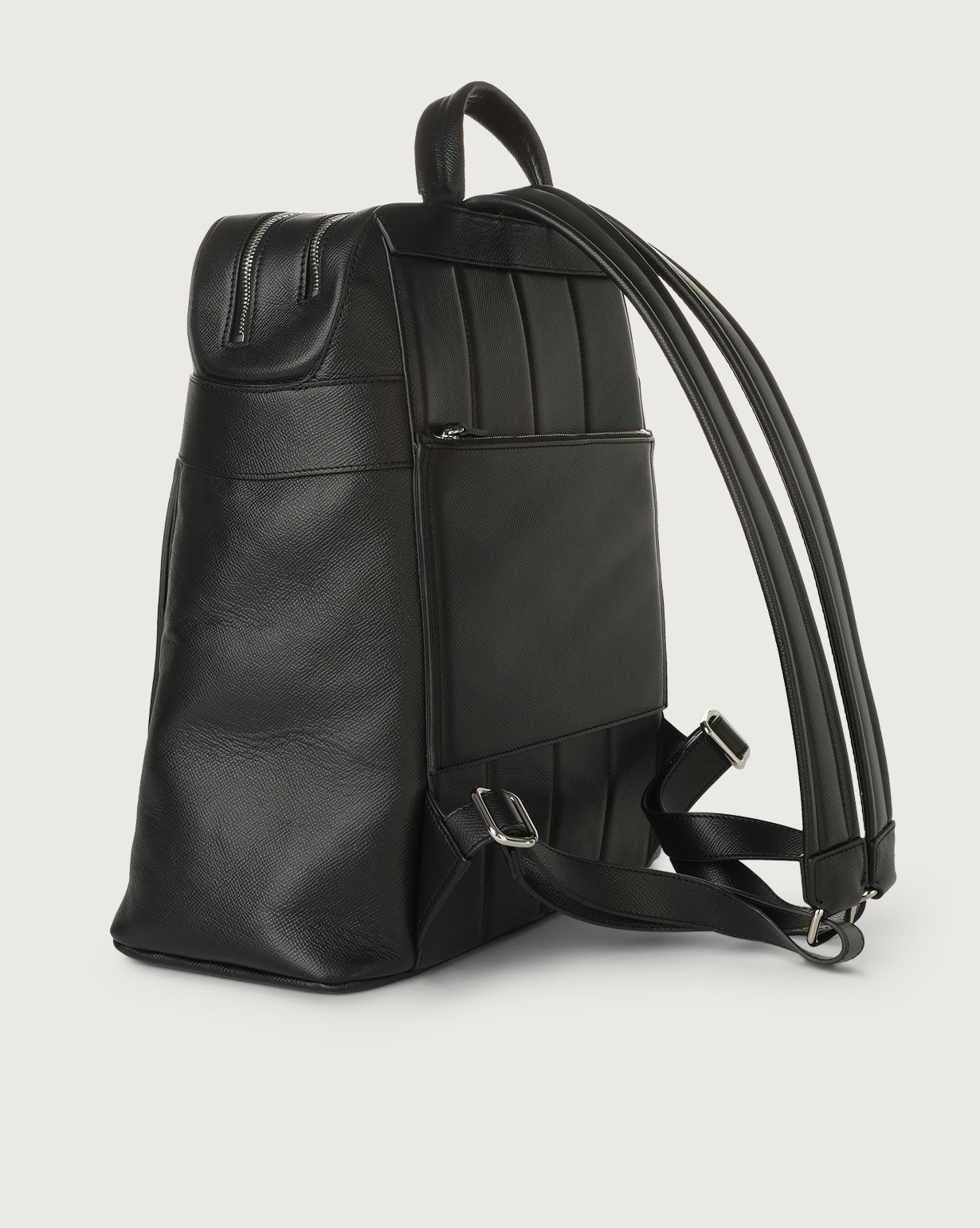 ORCIANI Timeless boarded leather backpack, color Black
