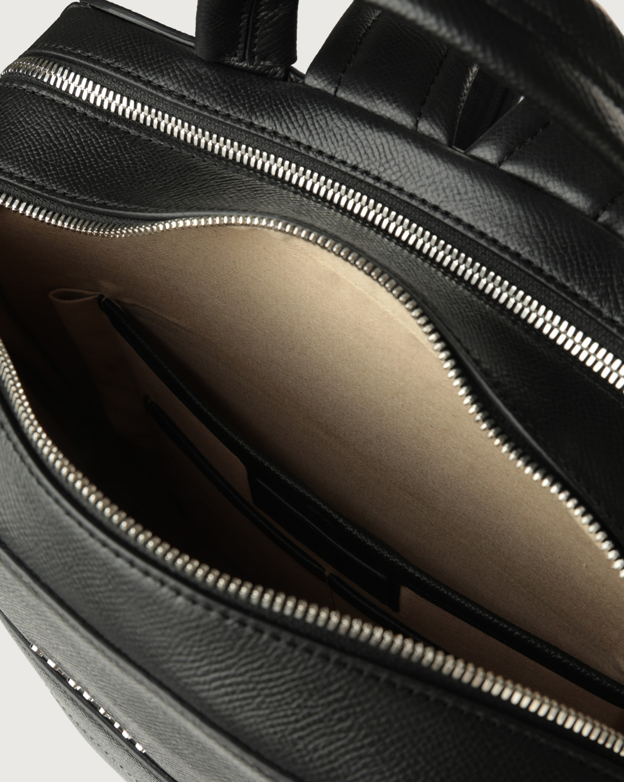 ORCIANI Timeless boarded leather backpack, color Black