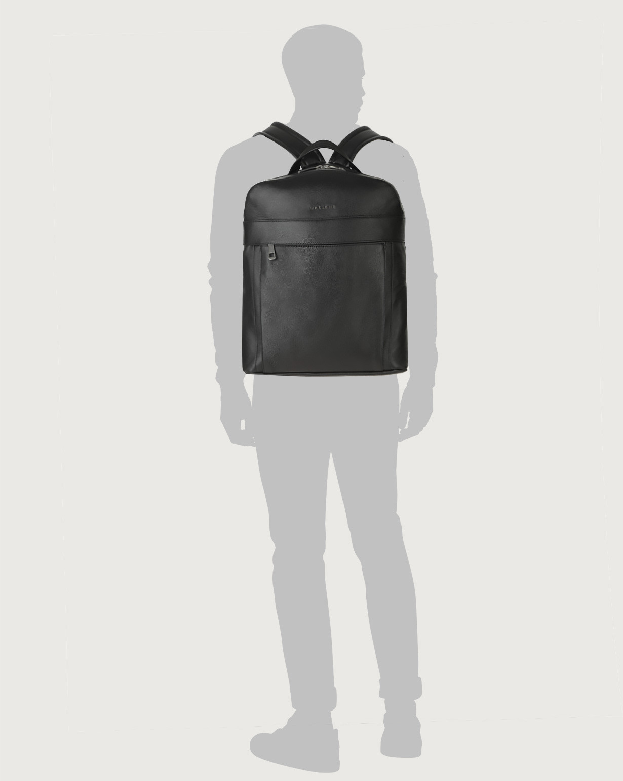 ORCIANI Timeless boarded leather backpack, color Black