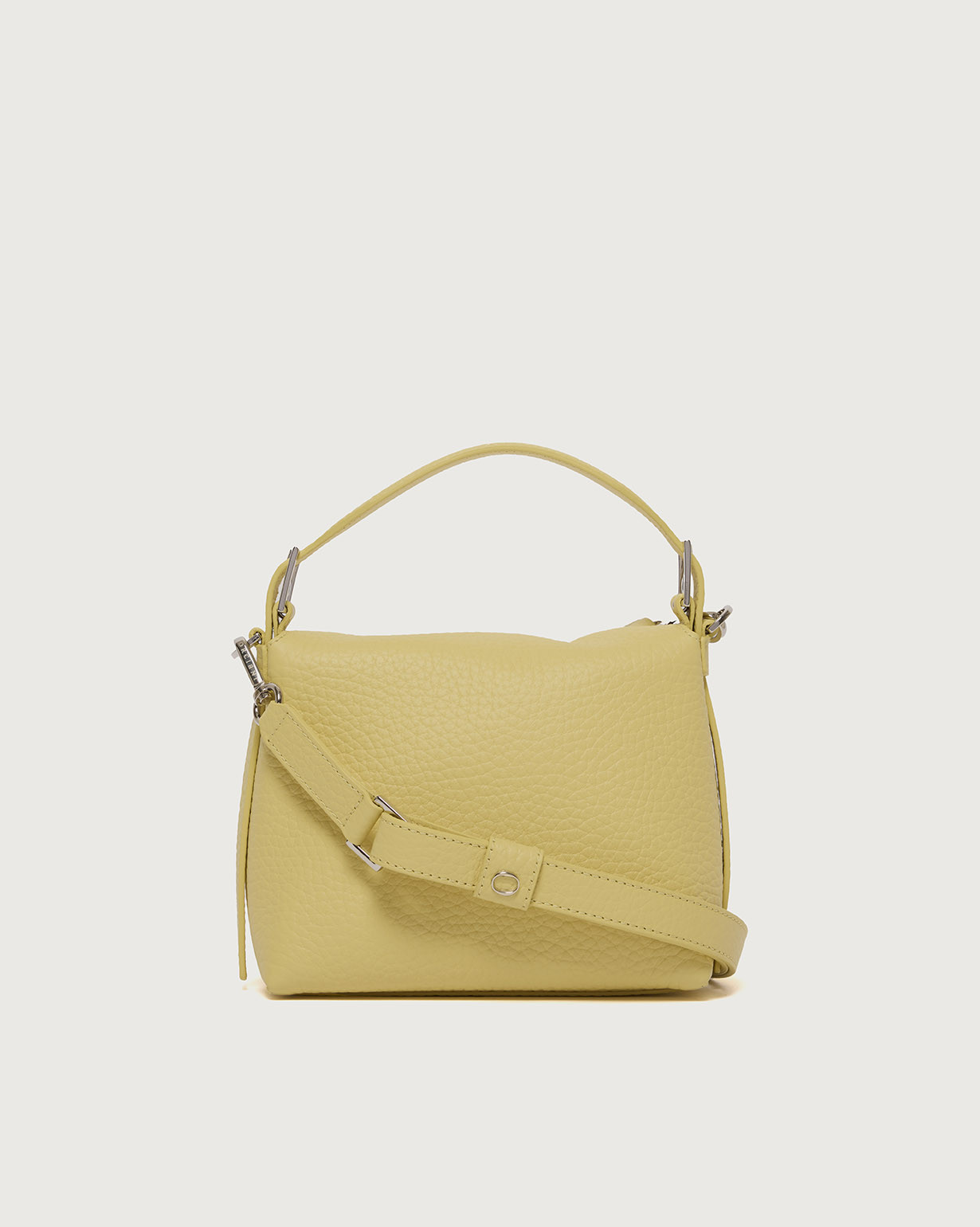 ORCIANI Nana Soft Small leather handbag with strap, color Honey