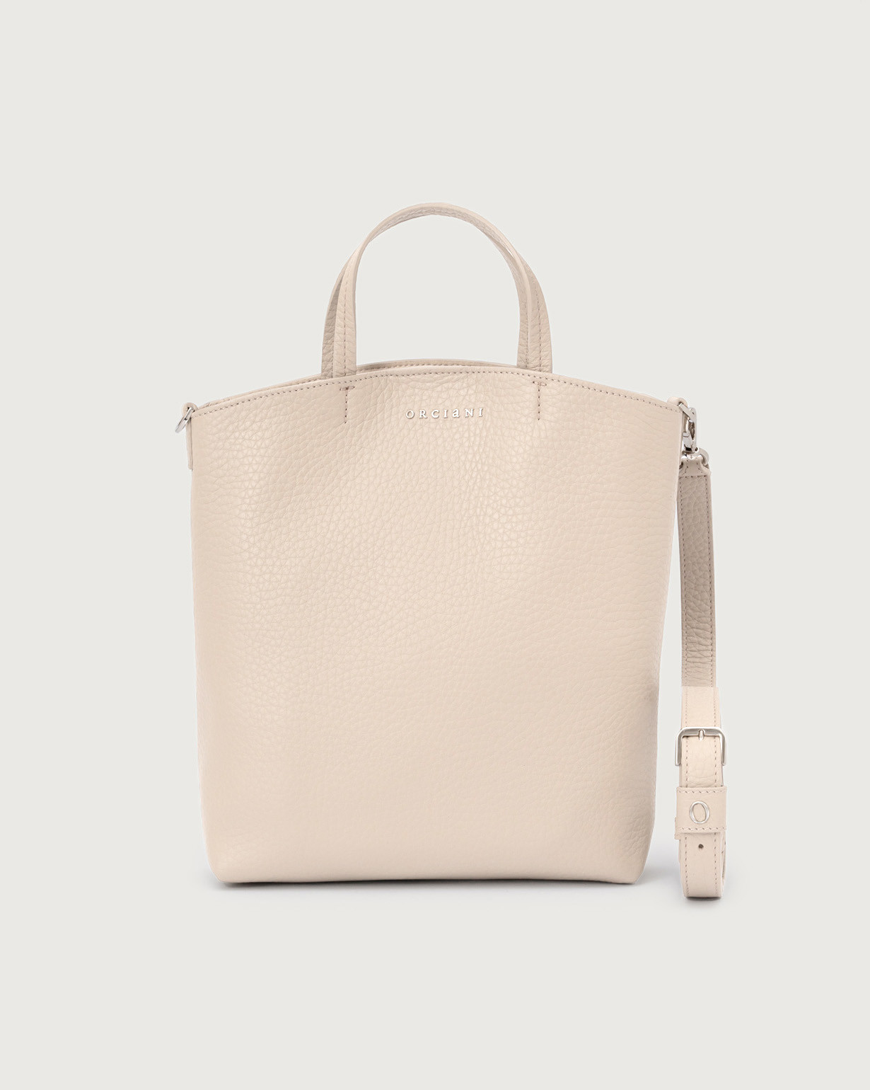 ORCIANI Ladylike Soft Small leather tote bag, color Ivory