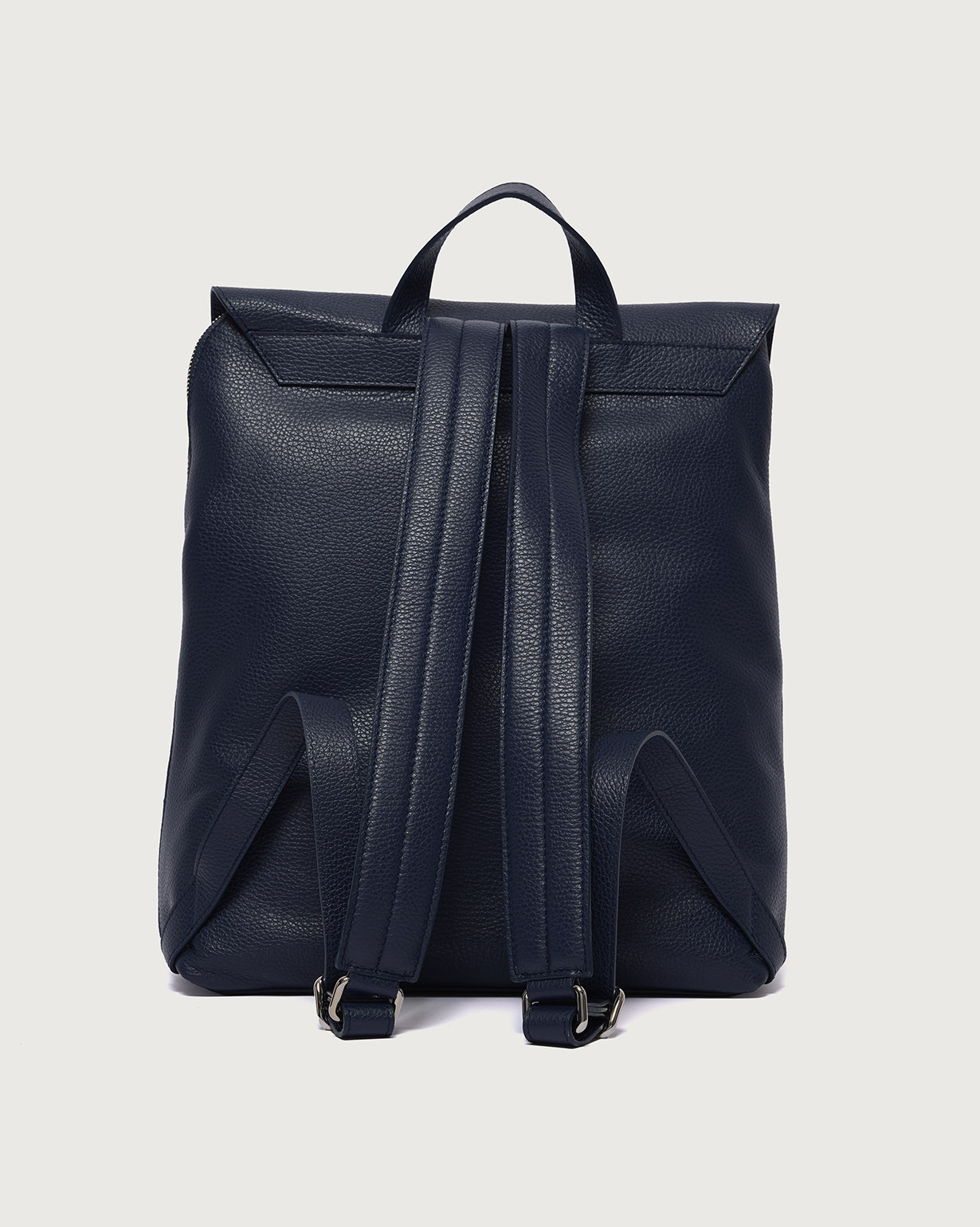 ORCIANI Active micron grained leather backpack, color Navy