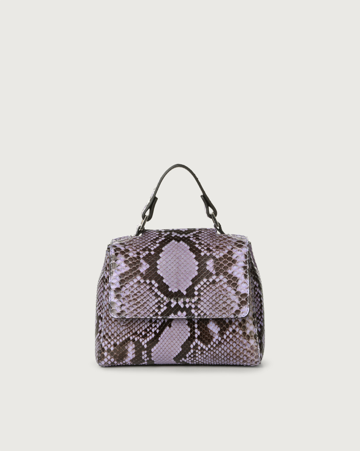 ORCIANI Sveva Diamond mini phyton leather handbag with strap, color ...