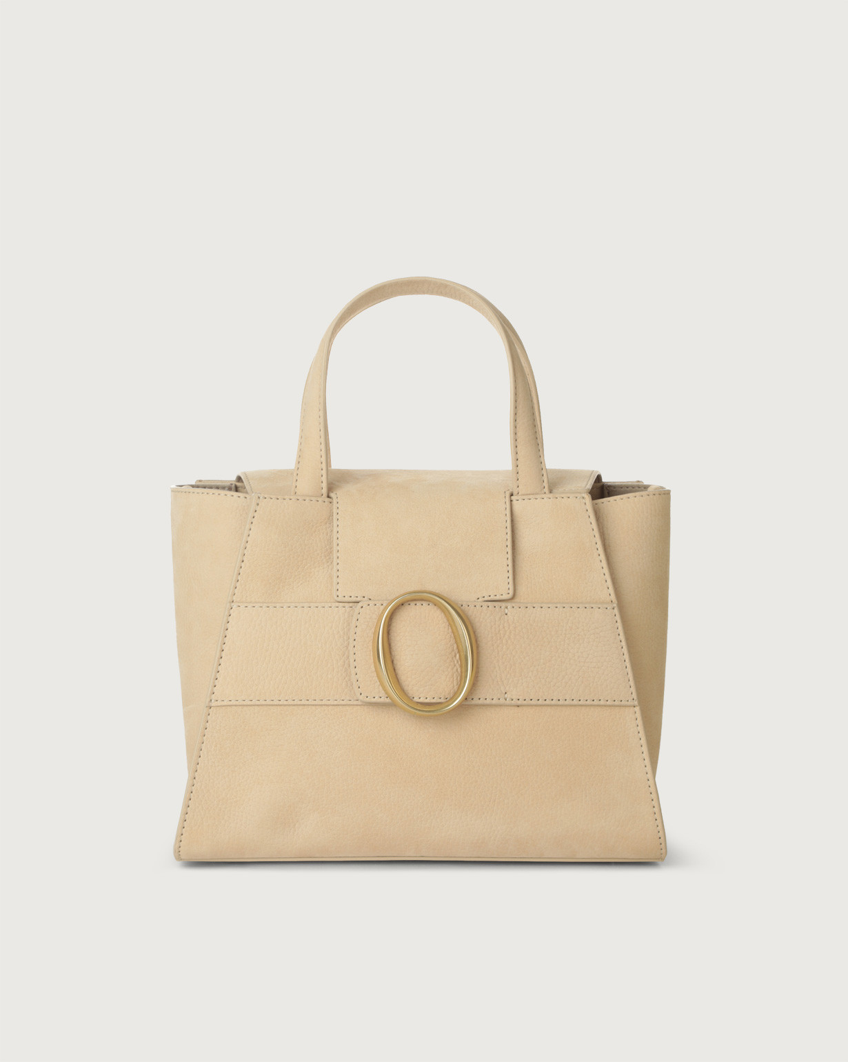 ORCIANI Ofelia Nabucco medium nubuck leather handbag, color Sand