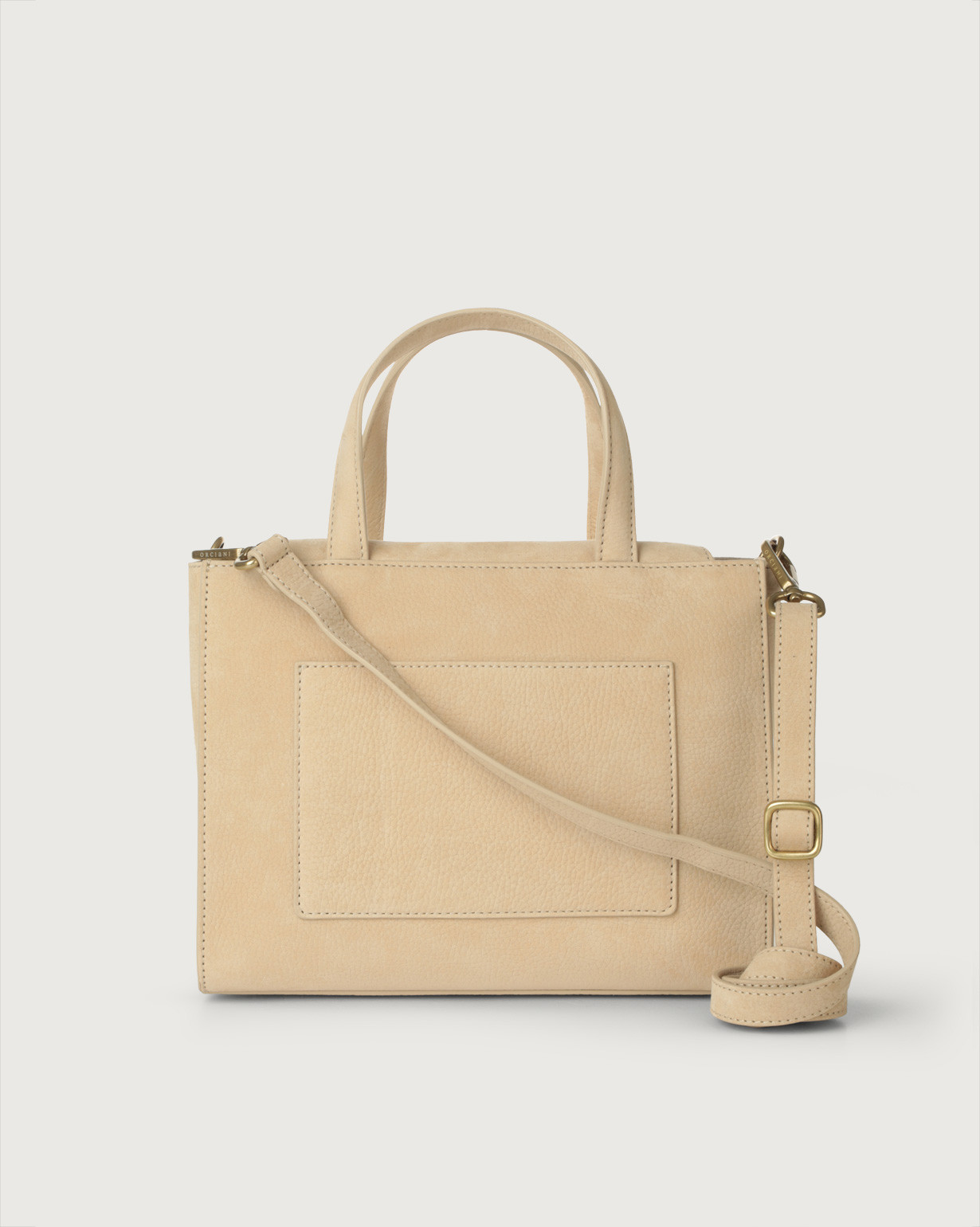 ORCIANI Ofelia Nabucco medium nubuck leather handbag, color Sand