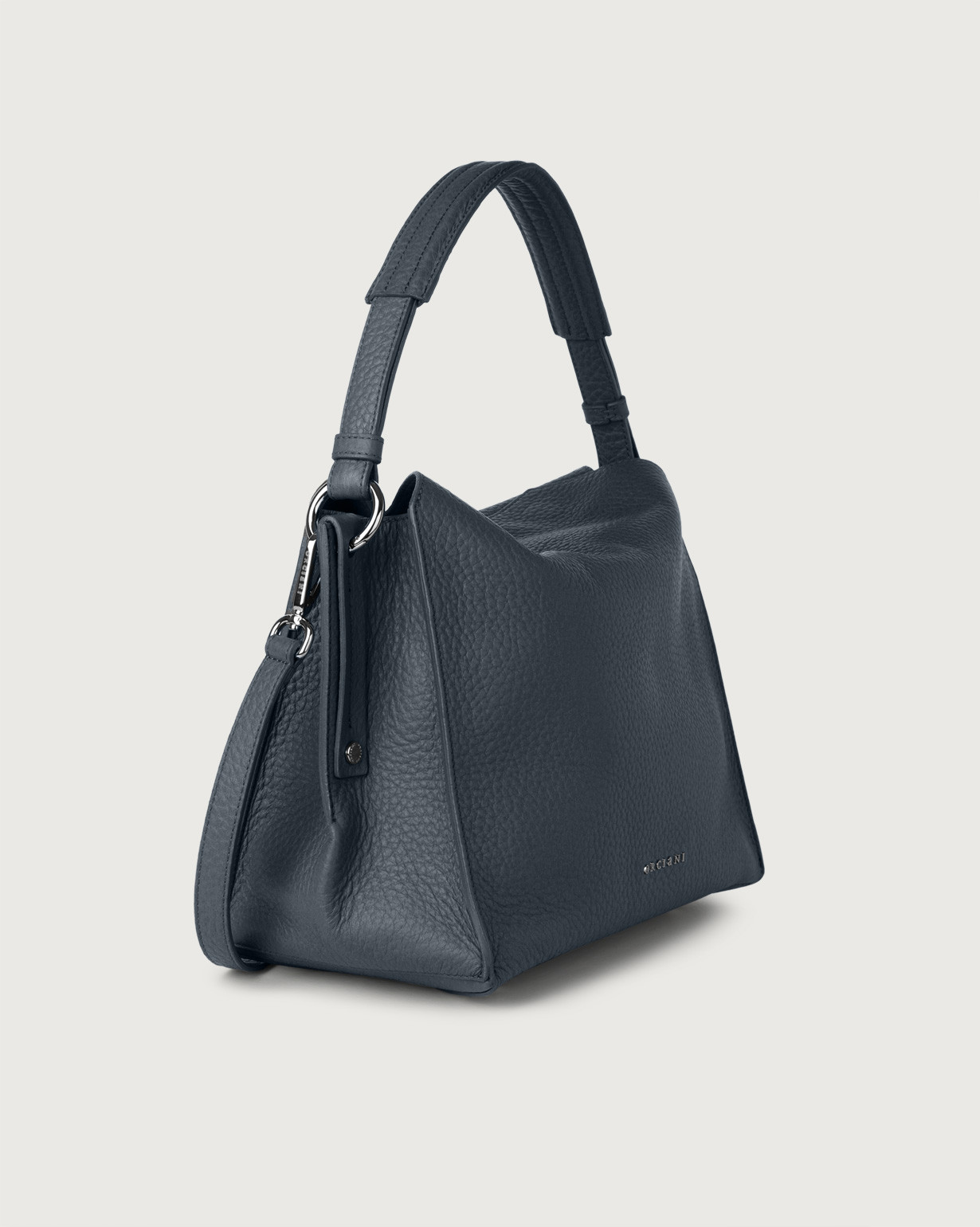 ORCIANI Twenty Soft leather shoulder bag with shoulder strap, color Navy
