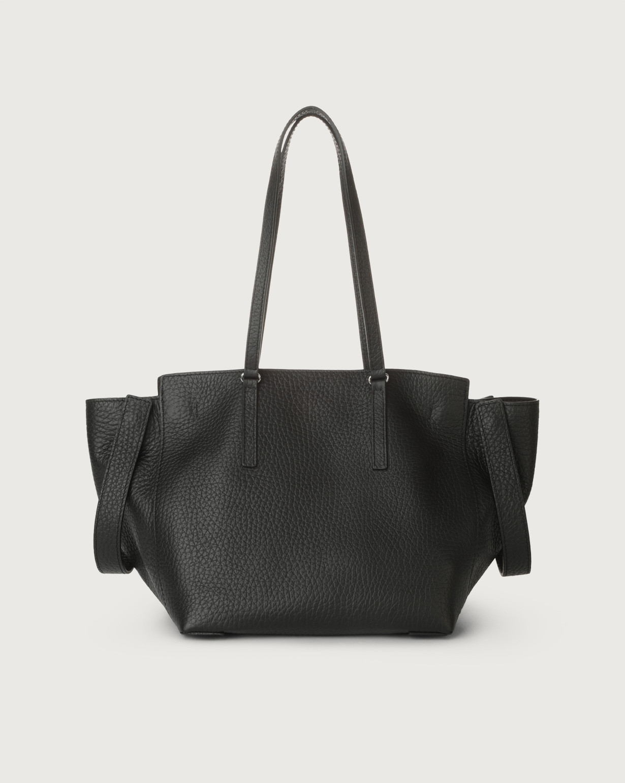 ORCIANI Ava Soft midi leather tote bag, color Black