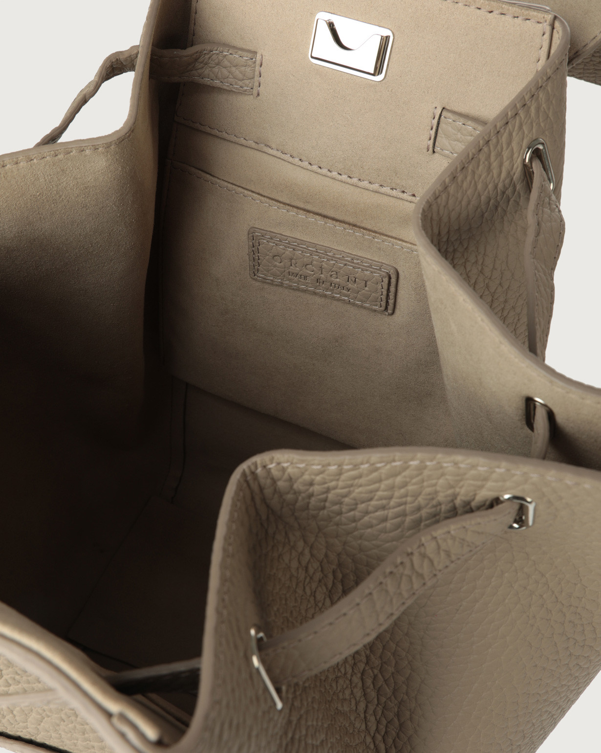 ORCIANI Boxy Soft leather backpack, color Sand