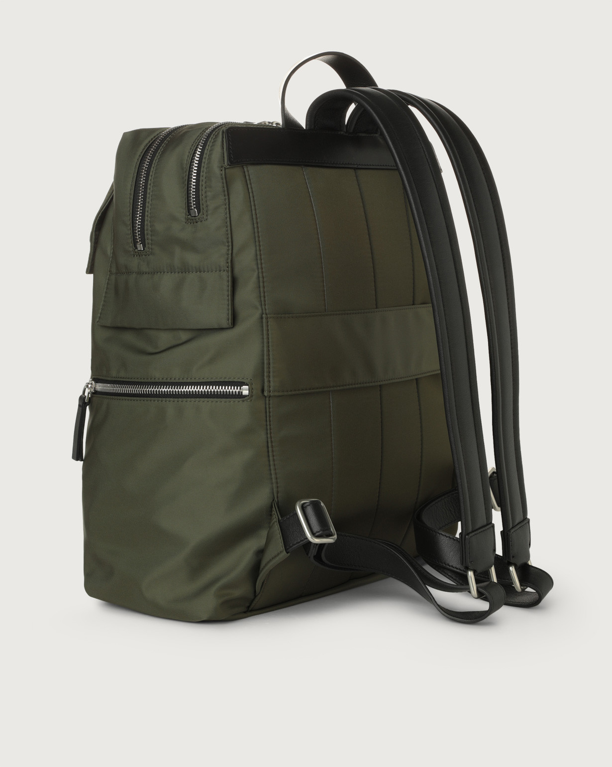 ORCIANI Nobuckle Planet backpack in eco-nylon, color Green