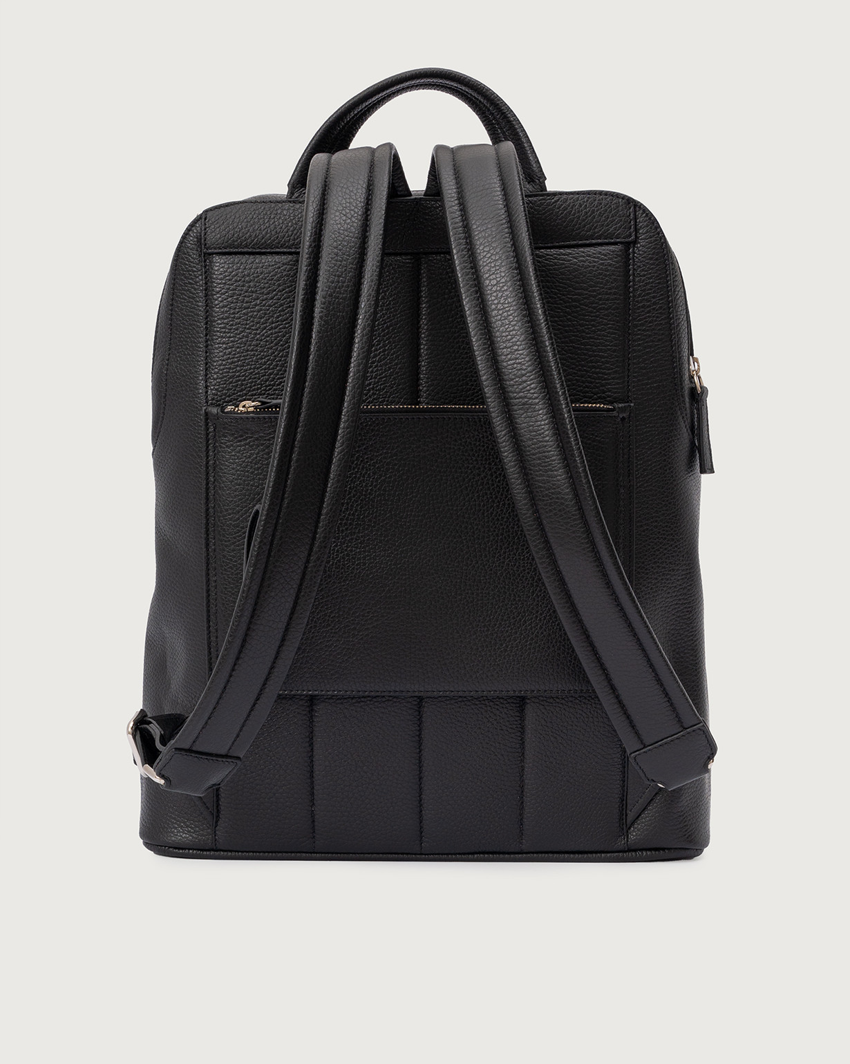 ORCIANI Micron dollar leather backpack, color Black