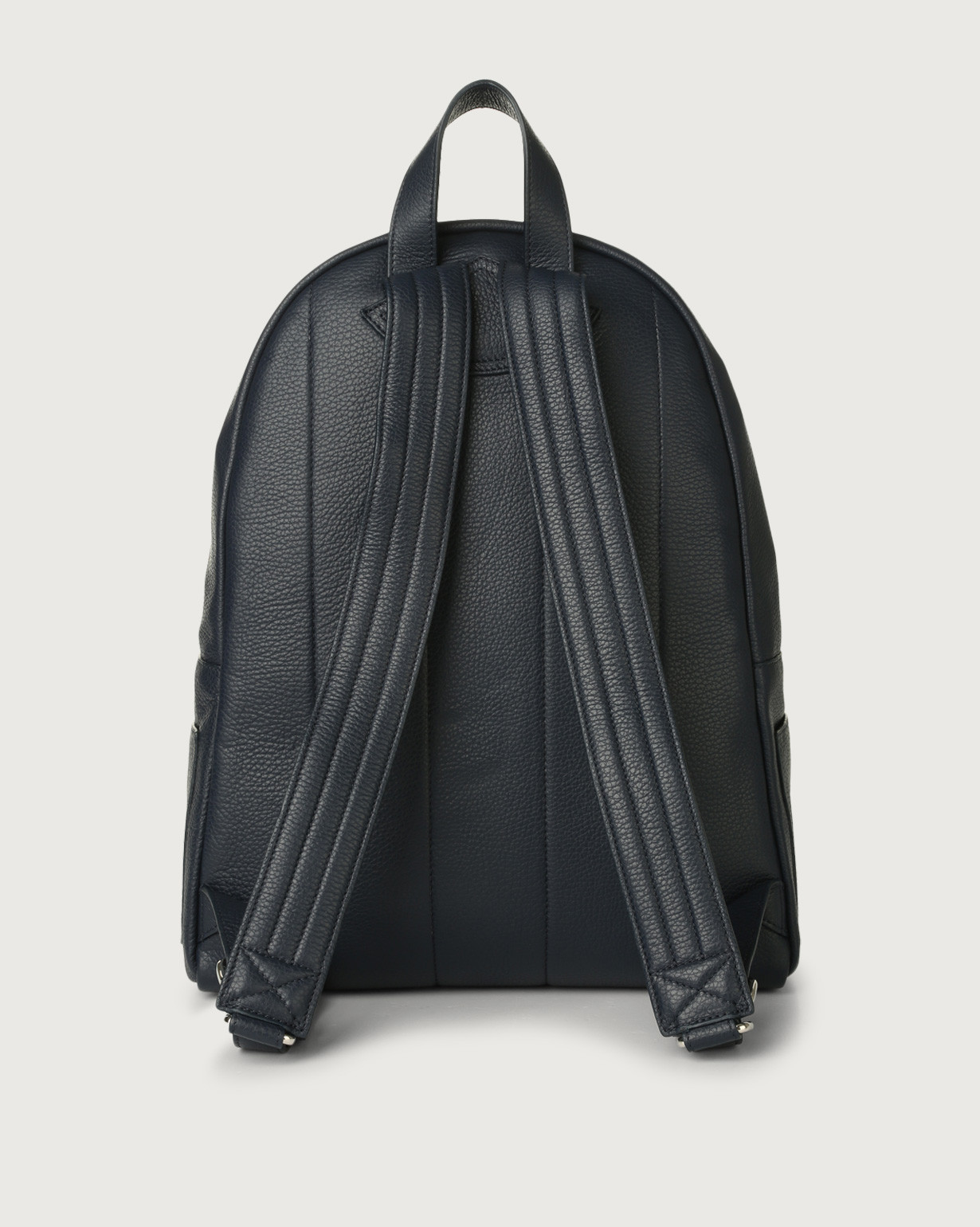 ORCIANI Laio Micron Leather Backpack, color Navy