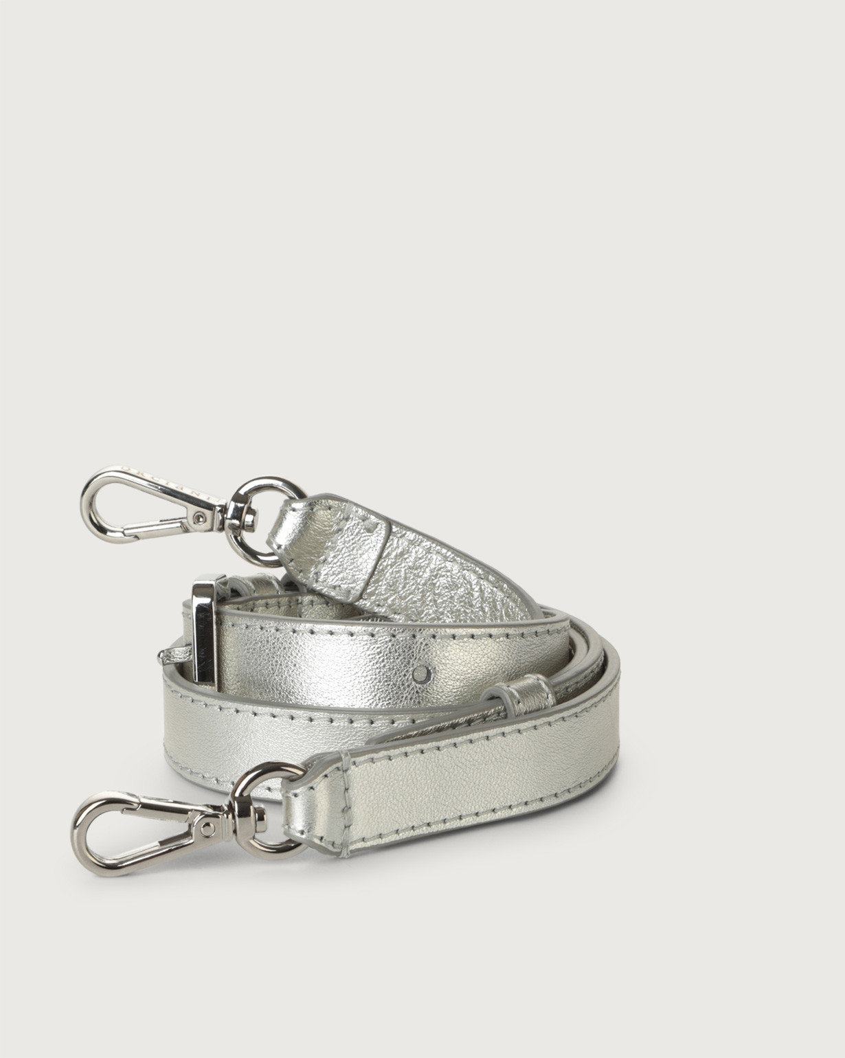 ORCIANI Sveva Mini Pepita leather handbag with shoulder strap, color silver