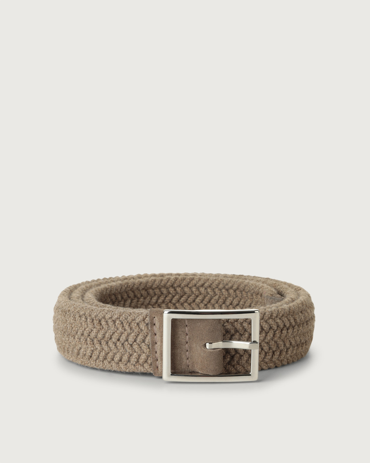 ORCIANI Small Wool stretch belt, color Mud