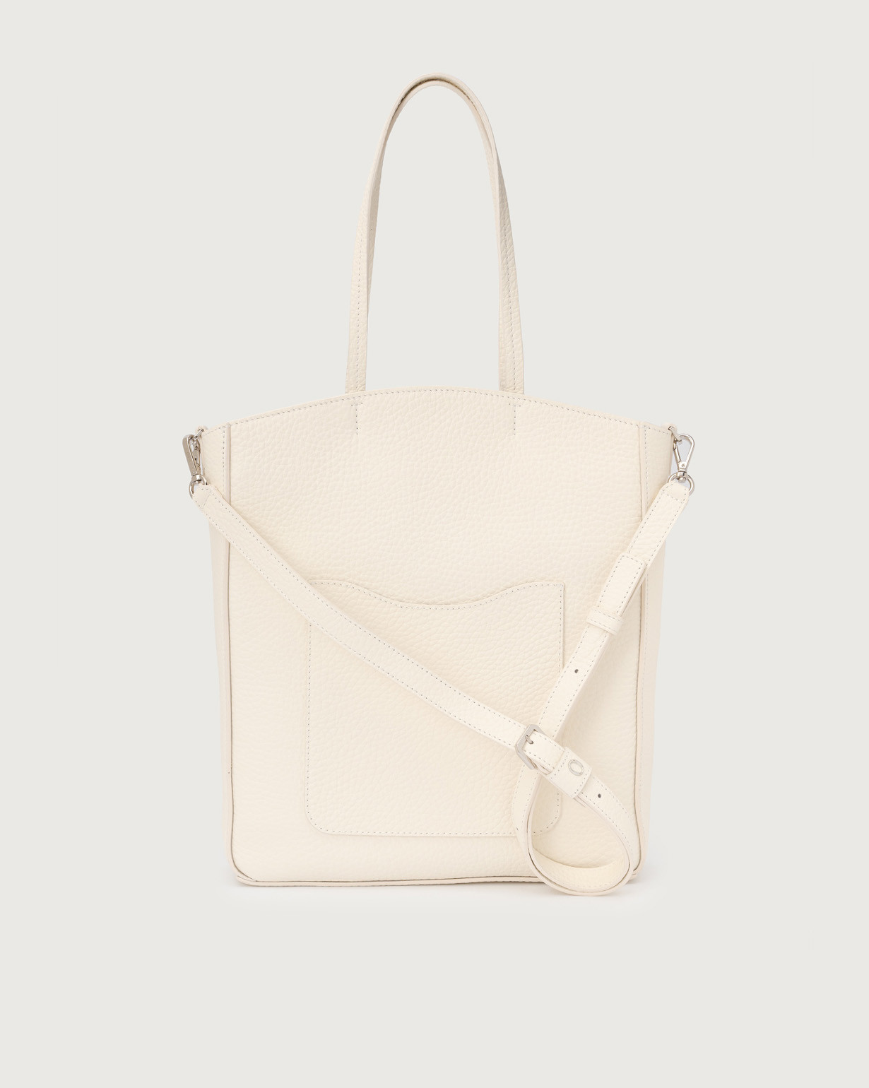 ORCIANI Ladylike M Soft medium leather tote bag, color White
