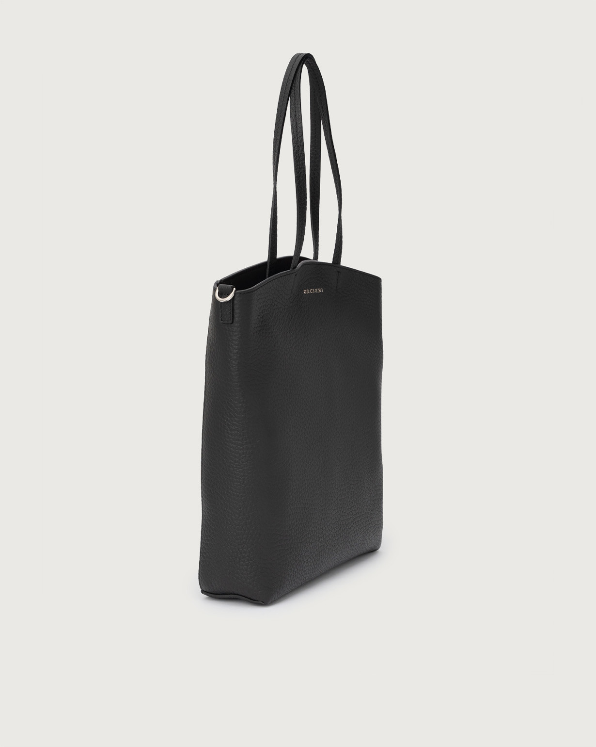 ORCIANI Ladylike M Soft medium leather tote bag, color Black