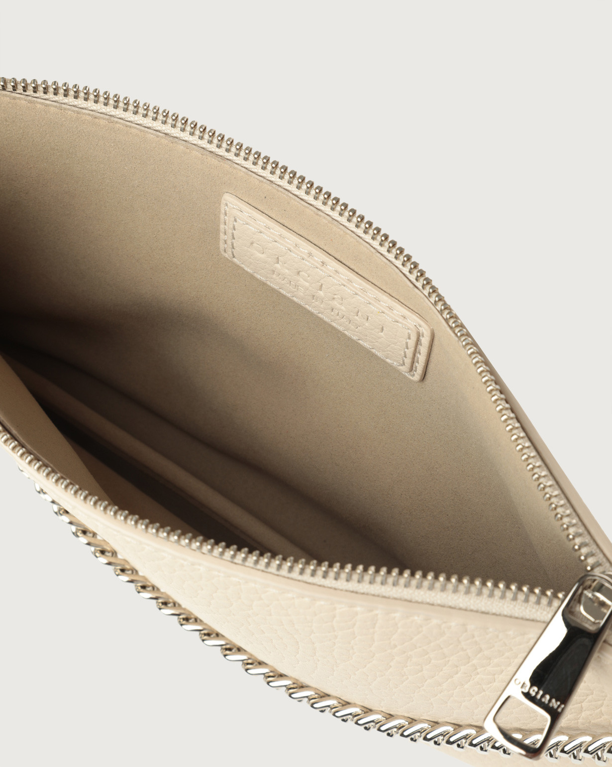 ORCIANI Pupa Soft mini leather crossbody bag, color Ivory