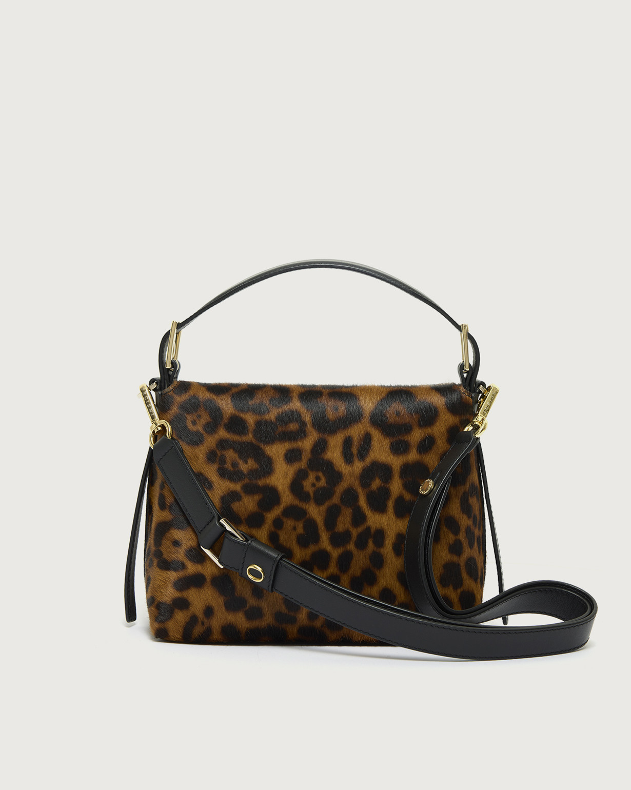 ORCIANI Nana Soft Small horsy leather handbag with strap, color Unique