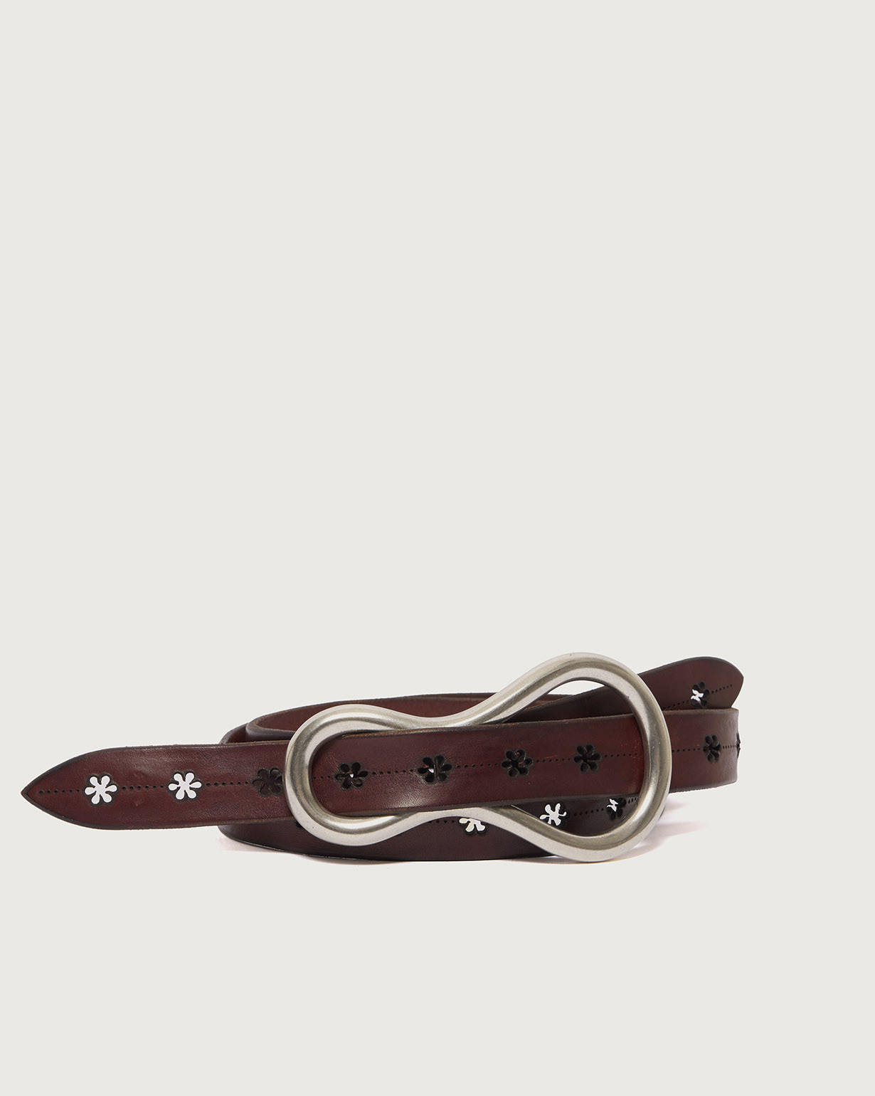 ORCIANI Infinity Bull Soft leather belt 2,5 cm, color Brown