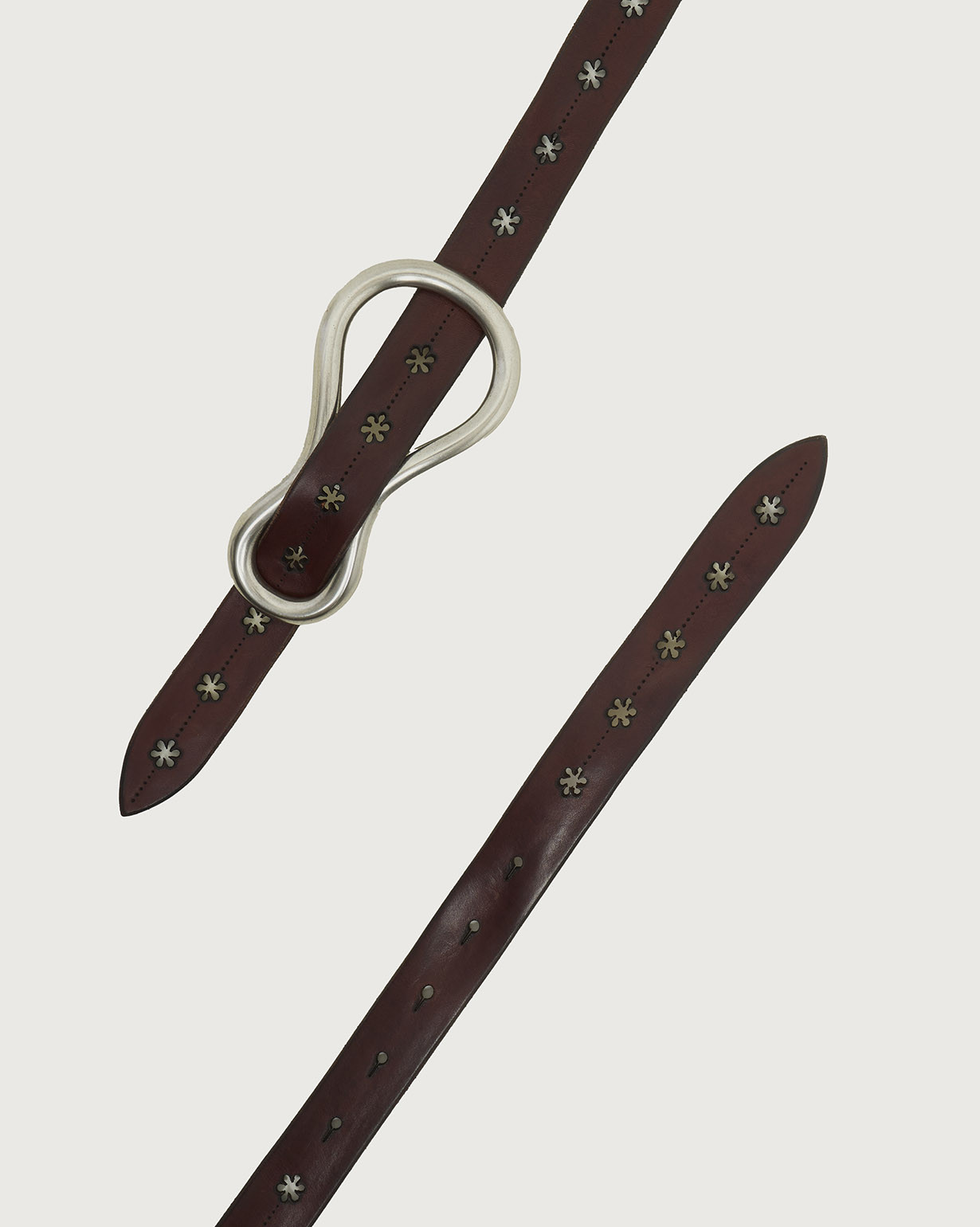 ORCIANI Infinity Bull Soft leather belt 2,5 cm, color Brown