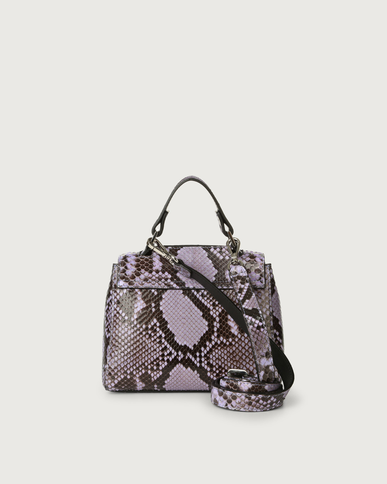 ORCIANI Sveva Diamond mini phyton leather handbag with strap, color ...