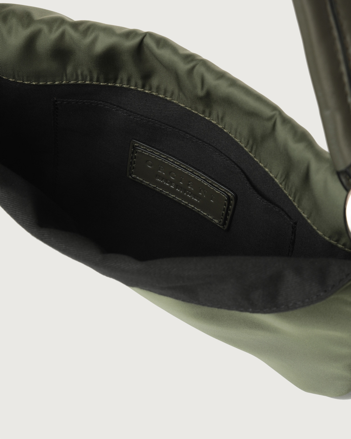 ORCIANI Ping Ecoline regenerated nylon and leather shoulder bag with ...