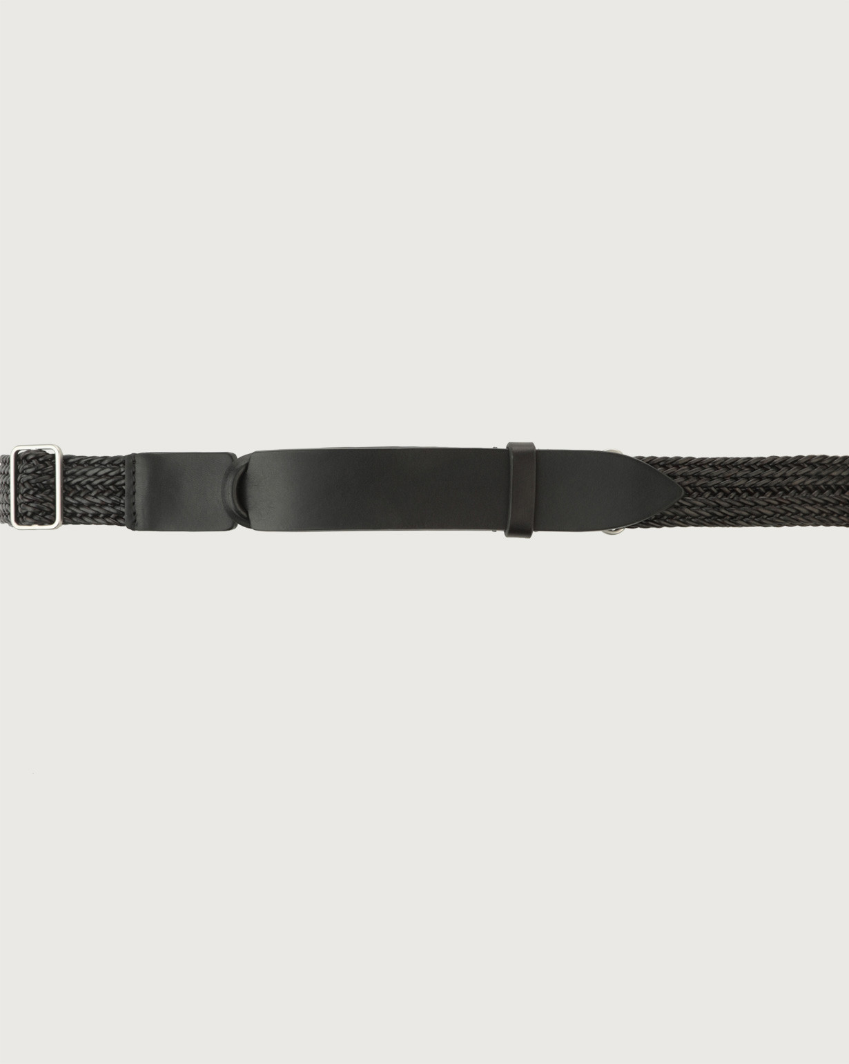 ORCIANI Plug leather Nobuckle belt, color Black