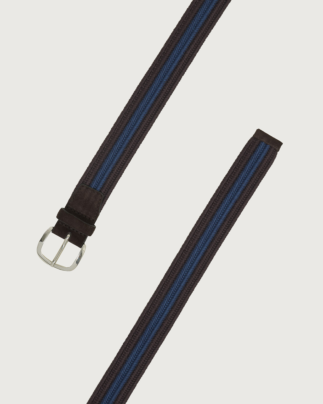 ORCIANI. Stretch wool belt 3,5 cm XU0147. color Chocolate