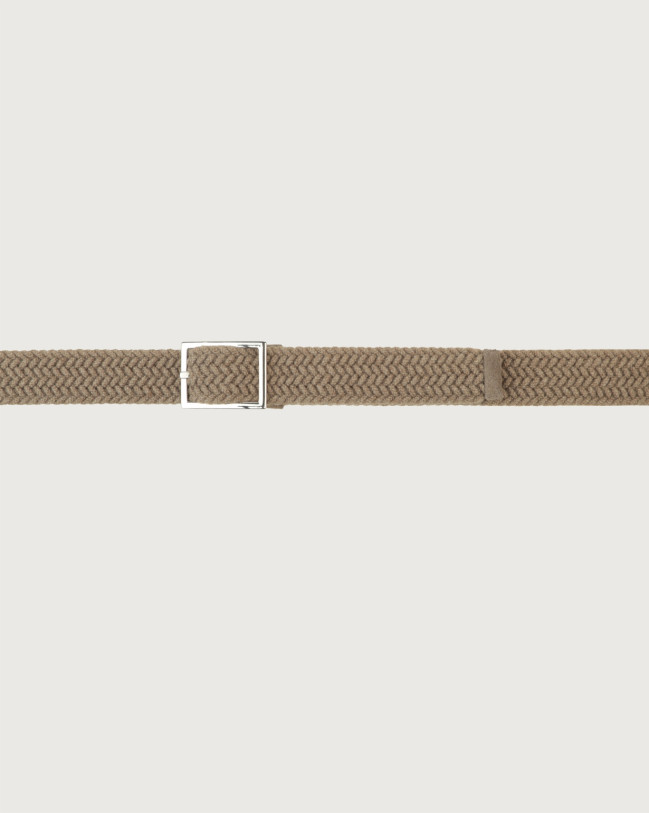 ORCIANI Small Wool stretch belt, color Mud