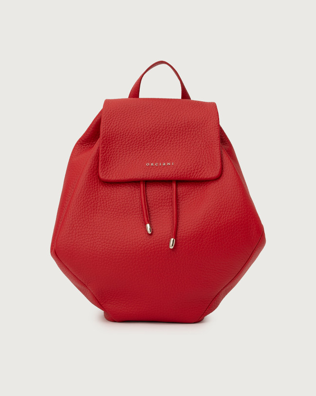 ORCIANI Soft leather backpack, color Marlboro red