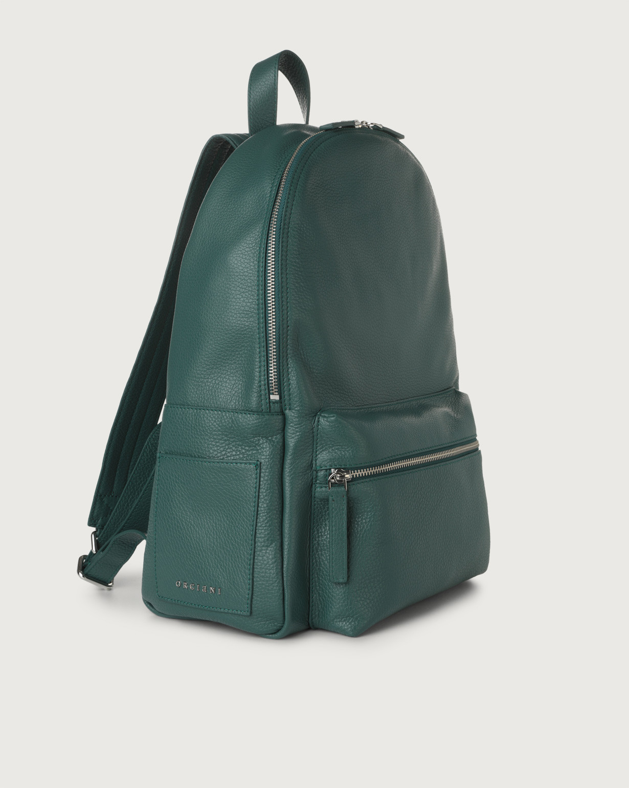 ORCIANI Laio Micron Leather Backpack, color Green