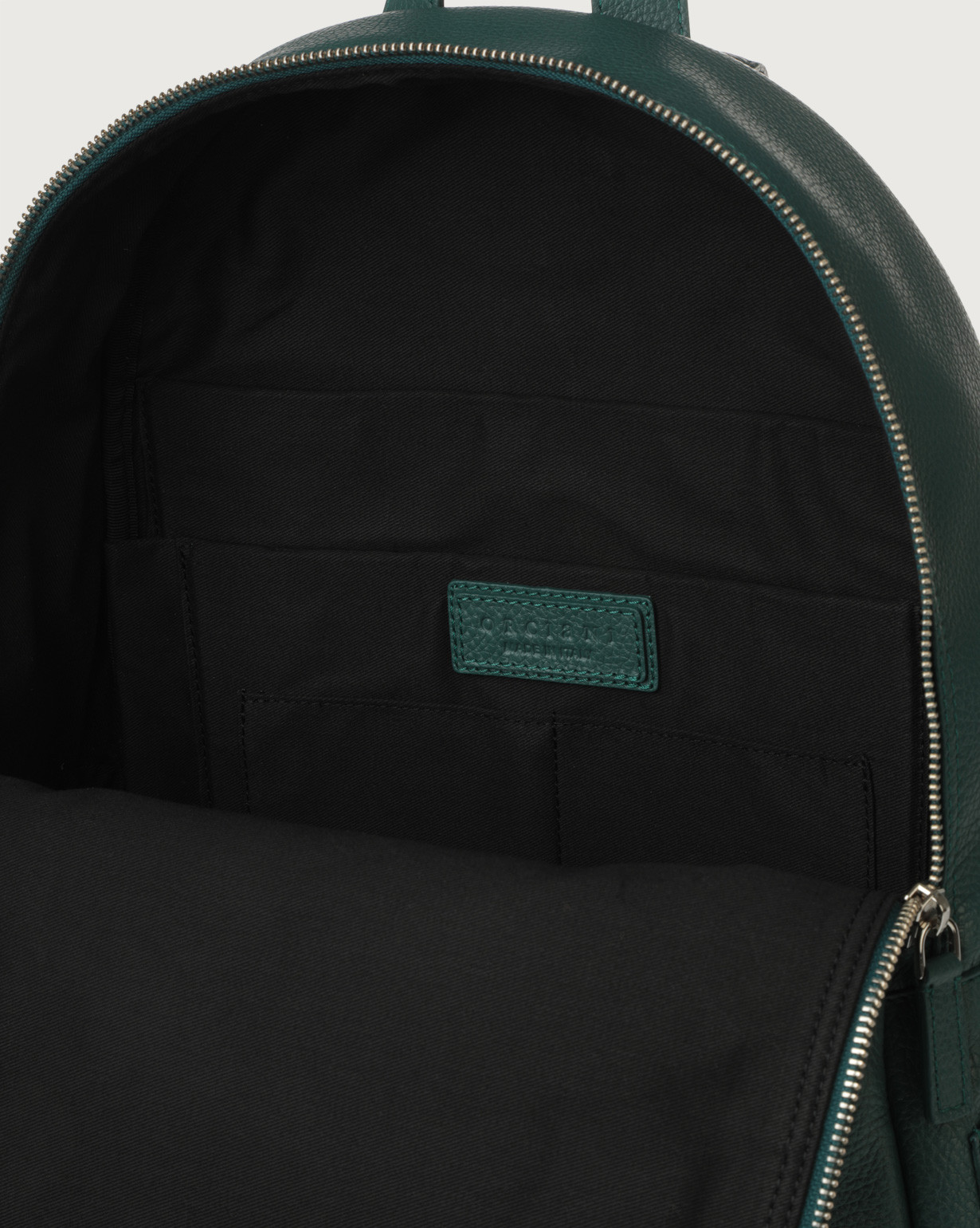 ORCIANI Laio Micron Leather Backpack, color Green