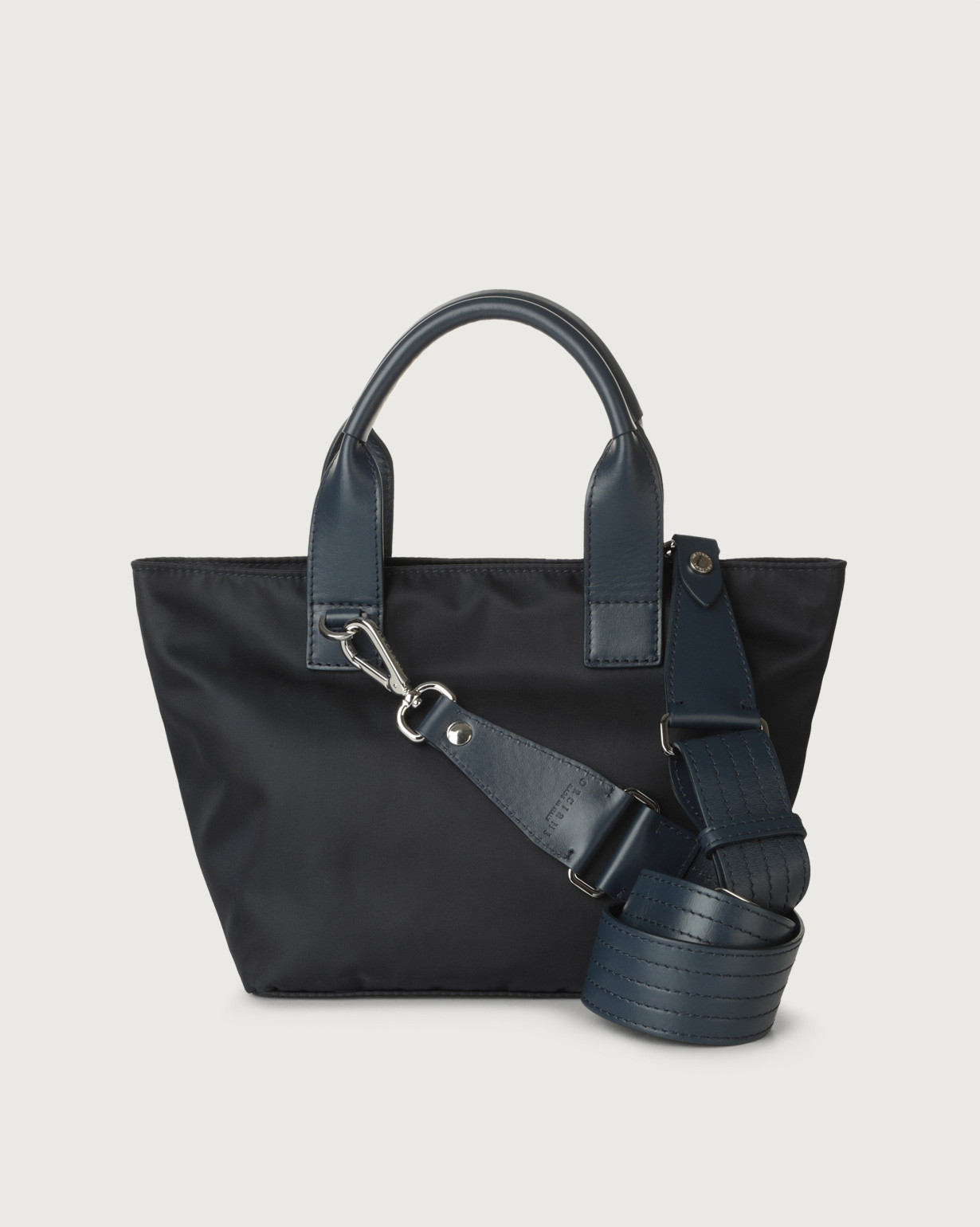 ORCIANI Smart Ecoline regenerated nylon handbag with strap, color Blue