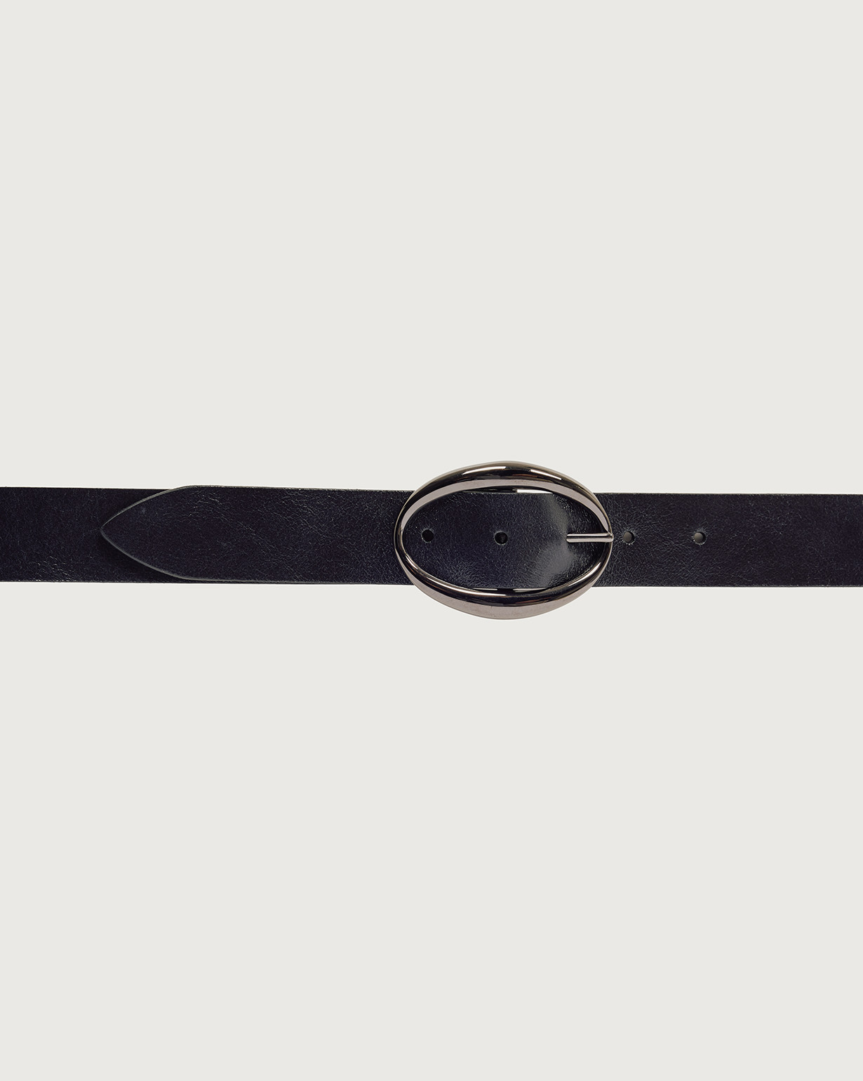 ORCIANI Gotham Double leather belt 3 cm, color black+chianti