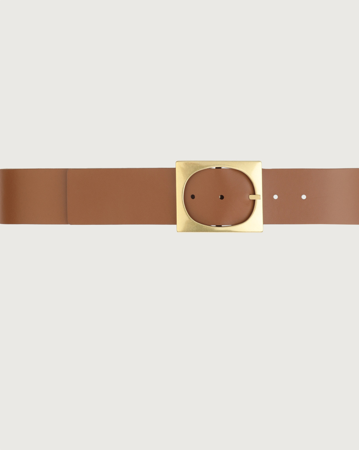 ORCIANI Nabucco Tan nubuck leather reversible belt 5 cm, color Brandy
