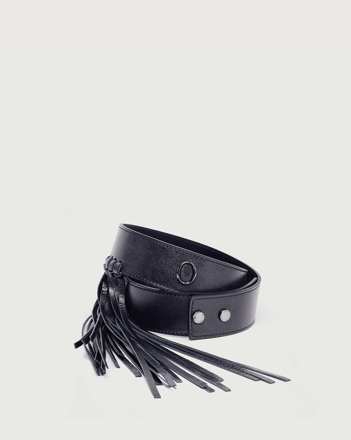 ORCIANI Gotham leather belt 4 cm, color Black