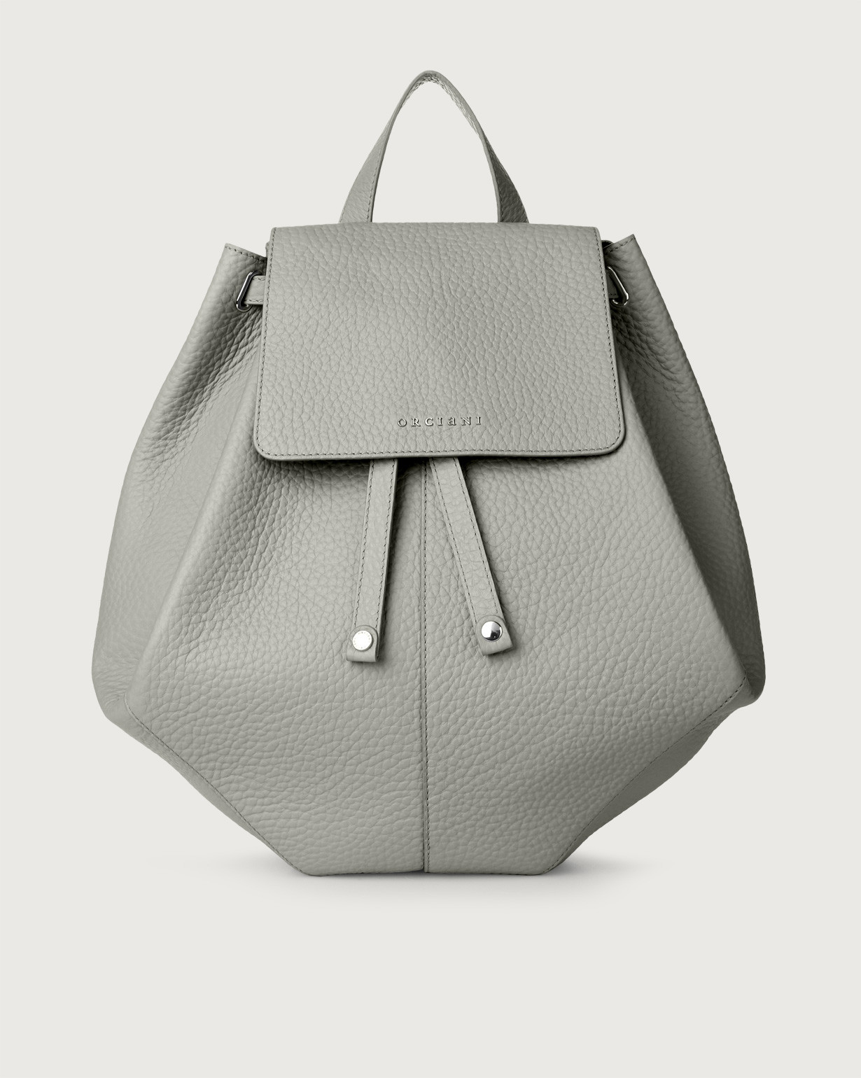 ORCIANI Iris Soft leather backpack, color Grey