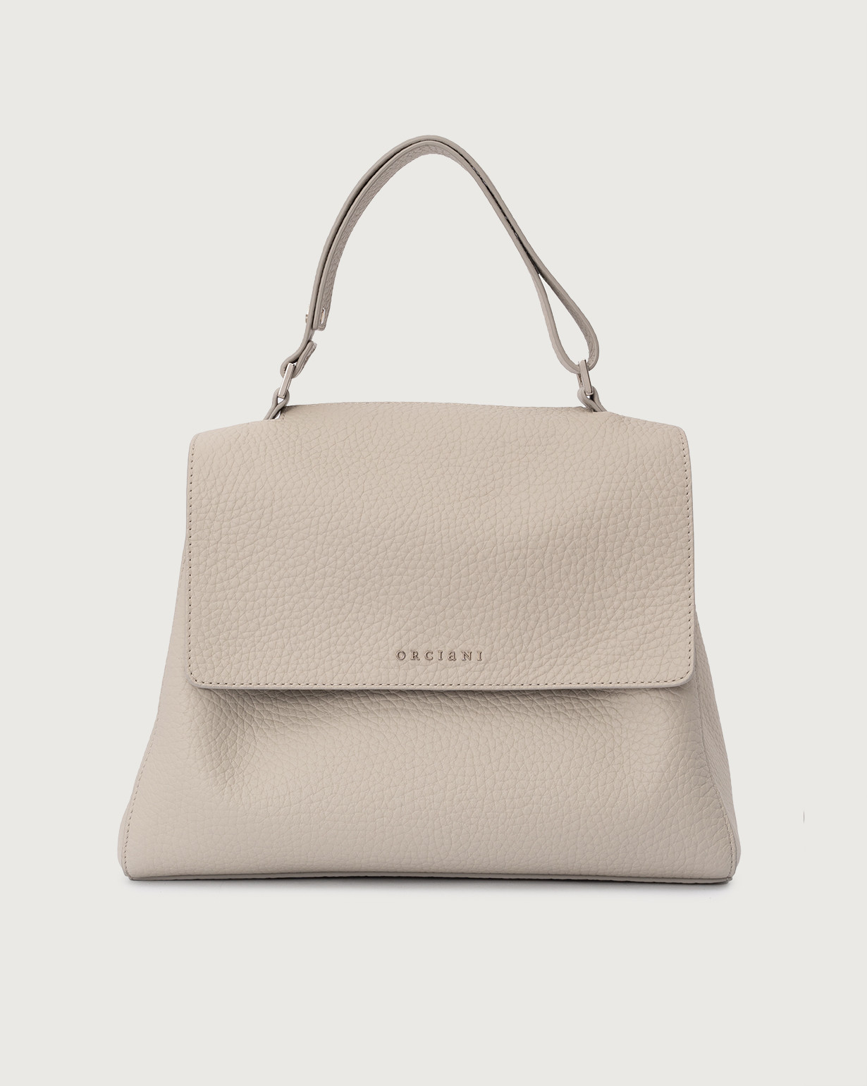 ORCIANI Sveva Soft Medium leather shoulder bag with shoulder strap, color Clay