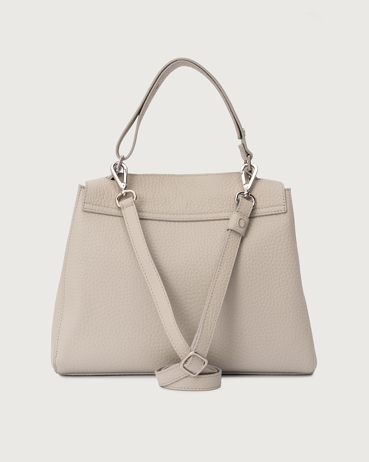 ORCIANI Sveva Soft Medium leather shoulder bag with shoulder strap, color Clay