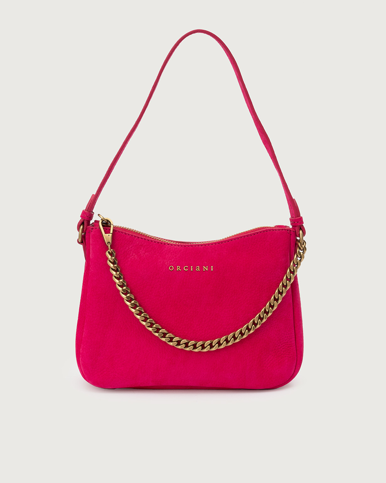 ORCIANI Moon Nabucco nubuck leather mini bag color Fuchsia